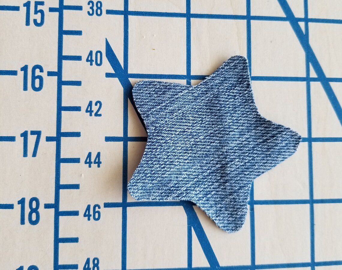 50 Hand Cut Sew-on Small Denim Stars3 X - Etsy