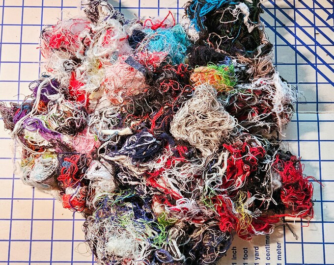 Thread Scraps for Crafting, Multi Media, Weaving, Felting, Sewing ...