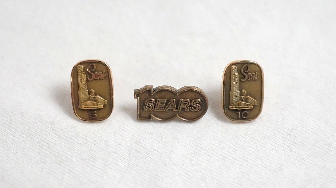 Vintage Sears Gold Filled Service Pins + 100 Pin - Etsy