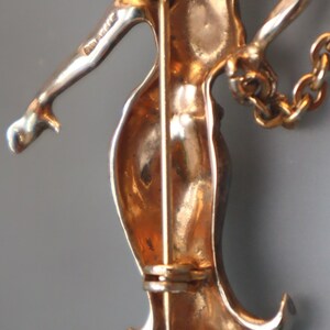 Vintage Sterling Hula Ukulele Player Kreisler K Speck Chatelaine Brooch ...