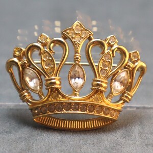 KJL for Avon Crown Rhinestone Brooch Vintage Pin Kenneth Lane - Etsy