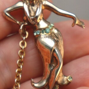 Vintage Sterling Hula Ukulele Player Kreisler K Speck Chatelaine Brooch ...