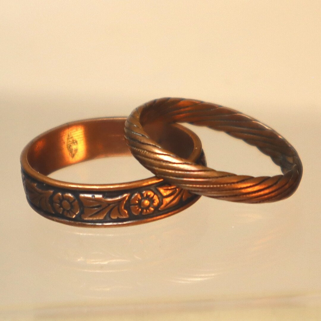 Vintage Wheeler Copper Wheeler Band Rings - Etsy