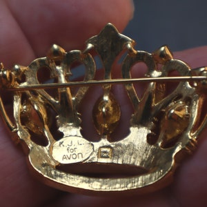 KJL for Avon Crown Rhinestone Brooch Vintage Pin Kenneth Lane - Etsy