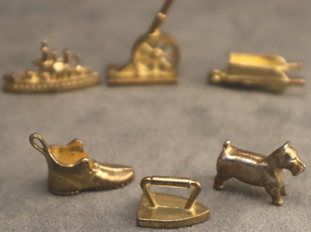 Vintage Monopoly Game Pieces Tokens Gold Tone 6 - Etsy