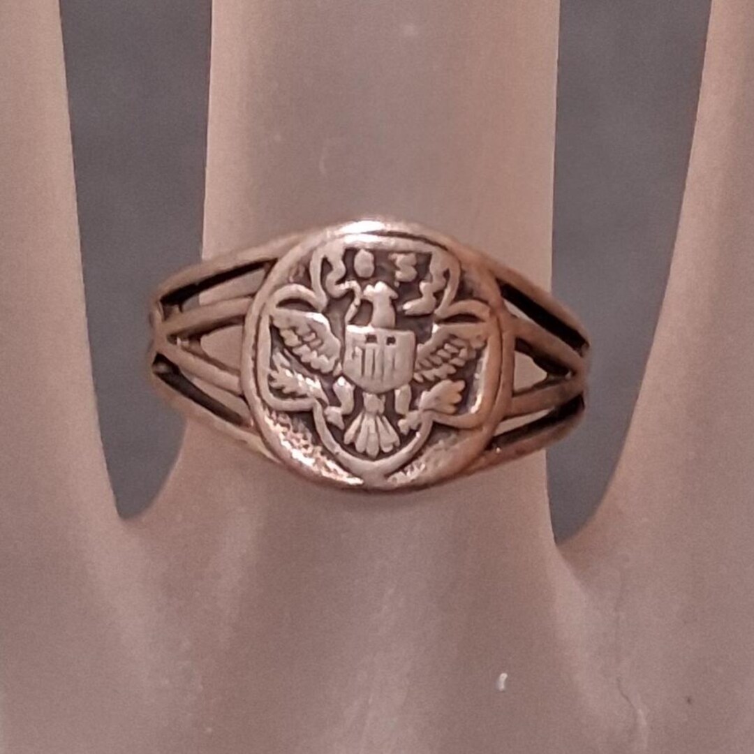 Vintage Girl Scout Signet Ring Sterling Silver Size 5.5 - Etsy
