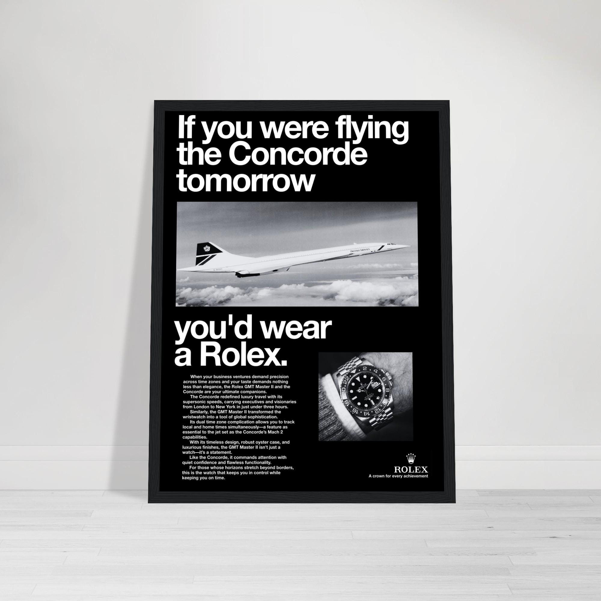 Vintage Rolex GMT Master II & Concorde Poster | Aviation Watch ...