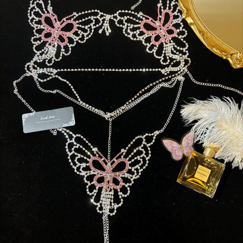 Rhinestone Bra - Etsy