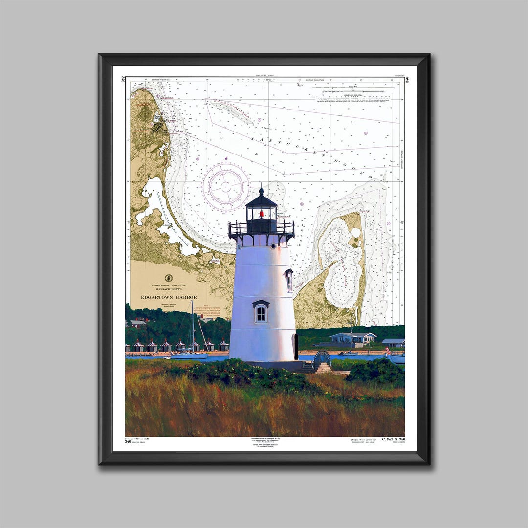 Martha’s Vineyard Lighthouse Digital Wall Art Printable , Edgartown ...