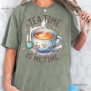 Tea Time is Me Time Png- Watercolor Cozy Self Care Digital Sublimation ...