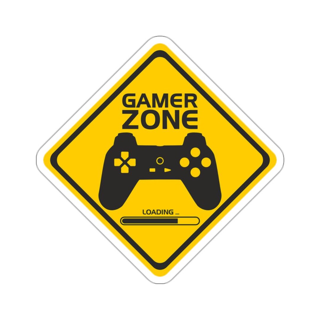 Gamer Zone Kiss-cut Sticker - Gaming Laptop Decal, Video Game Console ...