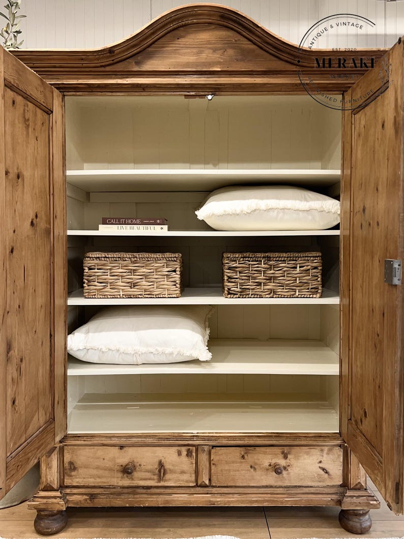 SOLD | Do Not Purchase | European Pine Linen Cabinet [restored] - Etsy