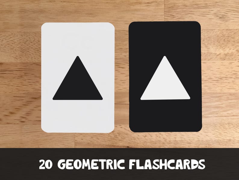 Minimalist Shapes Flashcards Printable | Modern Basic Shape Flash Cards ...