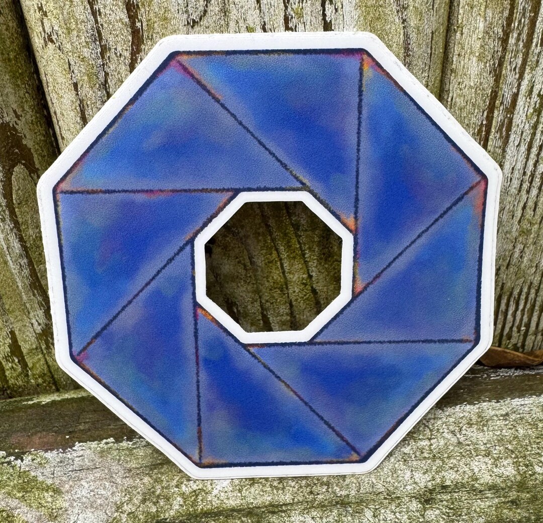 3" Die Cut Octagonal Aperture Sticker in Navy Blue - Etsy
