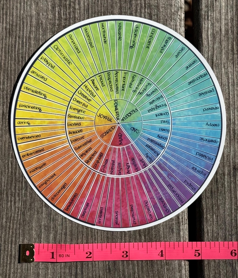 Feelings Wheel / Wheel of Emotions Stickers - Etsy