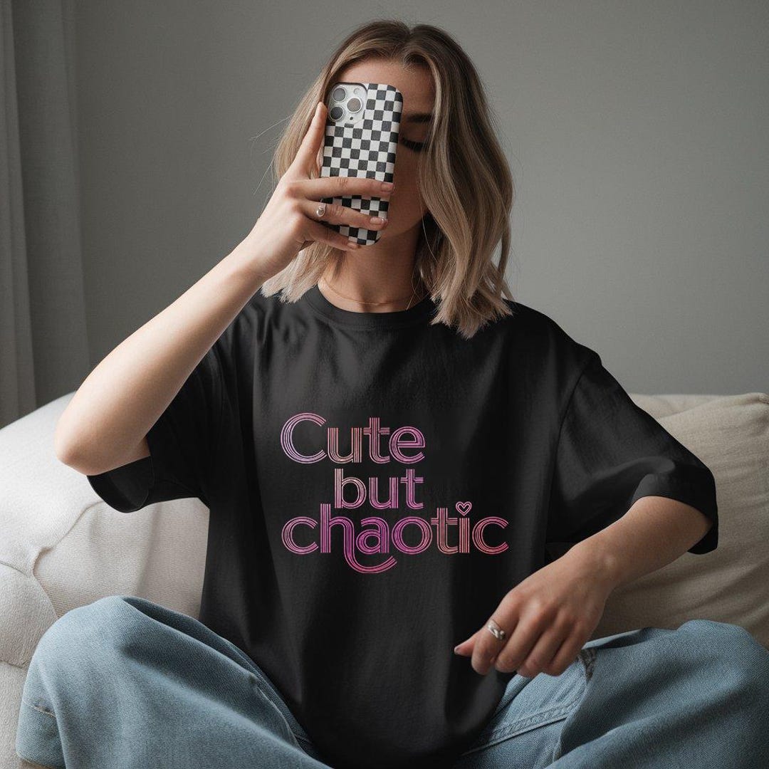 Cute but Chaotic Png,funny Quotes Png,girly Inspirational Art,pink ...