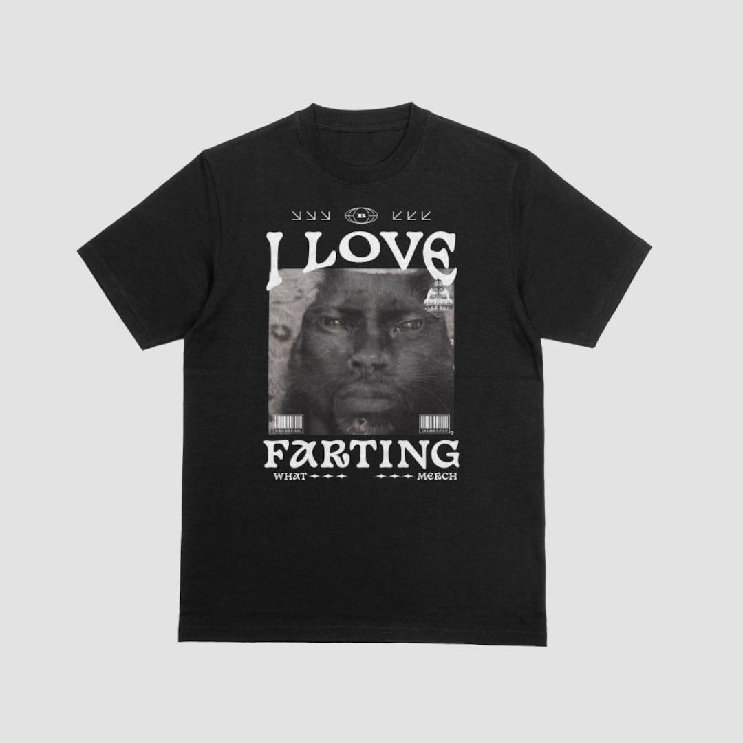 LOVE FARTING Kevin Hart Cat Meme T-shirt | Funny Graphic Tee for Cat ...