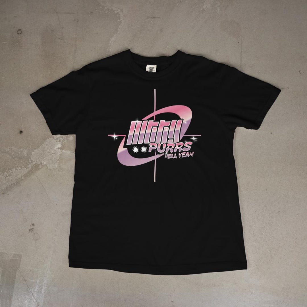 Kitty Purrs Hell Yeah Silly Cat Meme T-shirt | Funny Graphic Tee for ...