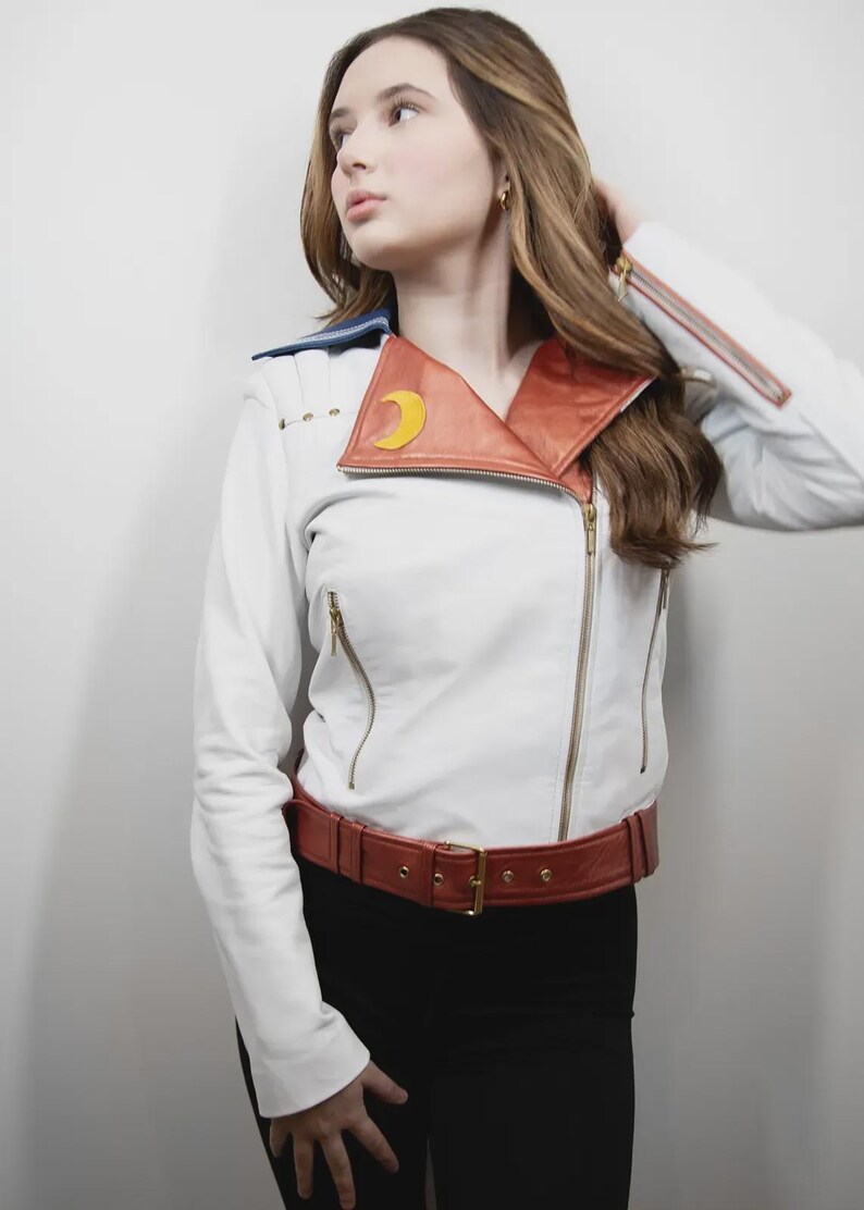 Handmade Sailor Moon Leather Jacket Anime Cosplay Streetwear Jacket for ...