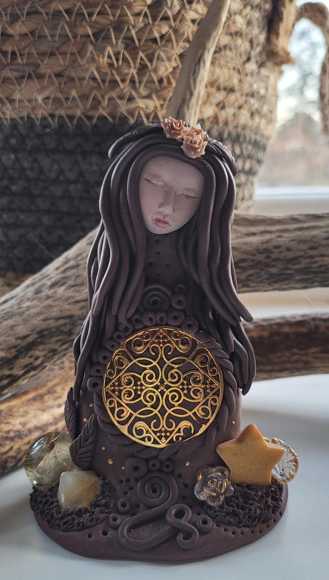 Handmade Altar Goddess. Pagan Witch Art. Dandelion Clock - Etsy
