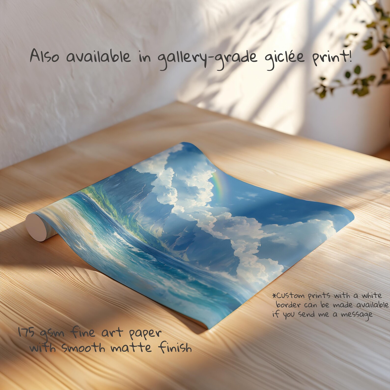 Na Pali Coast Watercolor Art, Hawaii’s Lush Green Cliffs and Deep Blue ...
