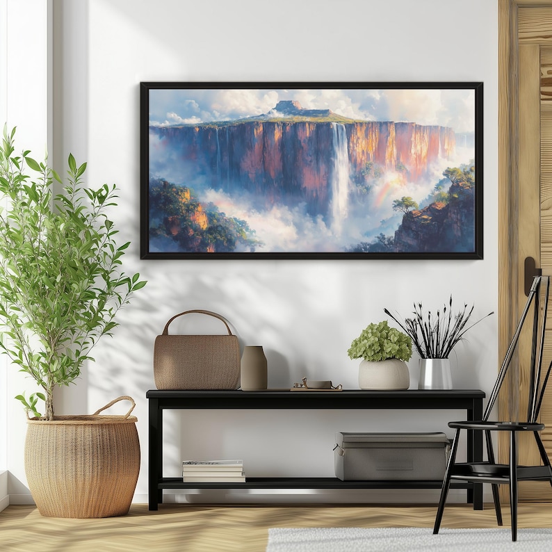 Mount Roraima Watercolor Painting, Mystical Tepui Landscape Art ...