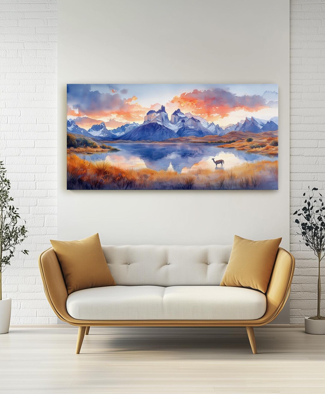 Patagonia Canvas Art Print, Sunrise Over Torres Del Paine, Dramatic ...