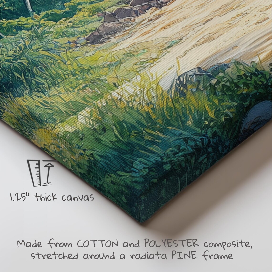 Na Pali Coast Watercolor Art, Hawaii’s Lush Green Cliffs and Deep Blue ...