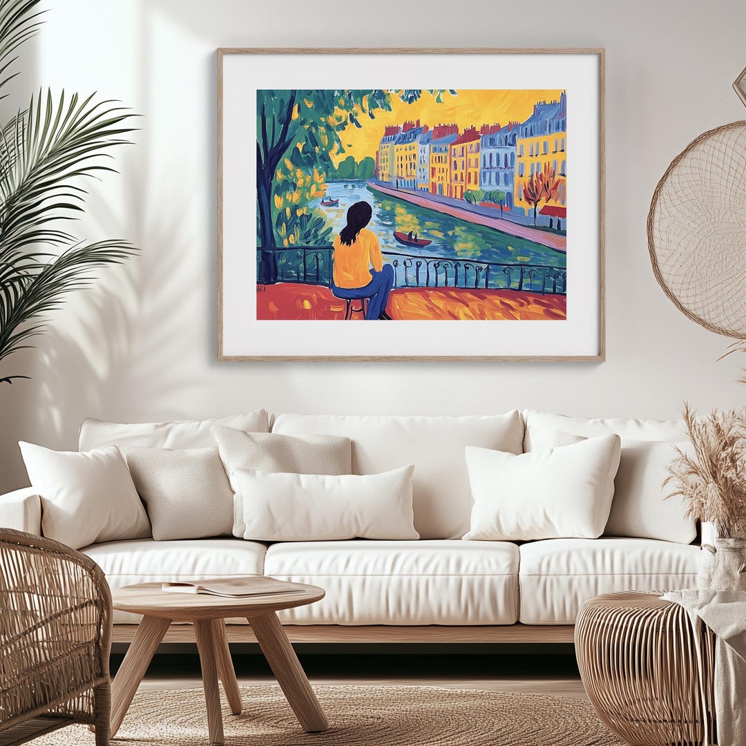 Parisian Neo-romantic Scene in Matisse Style – Serene Retro Inspired ...