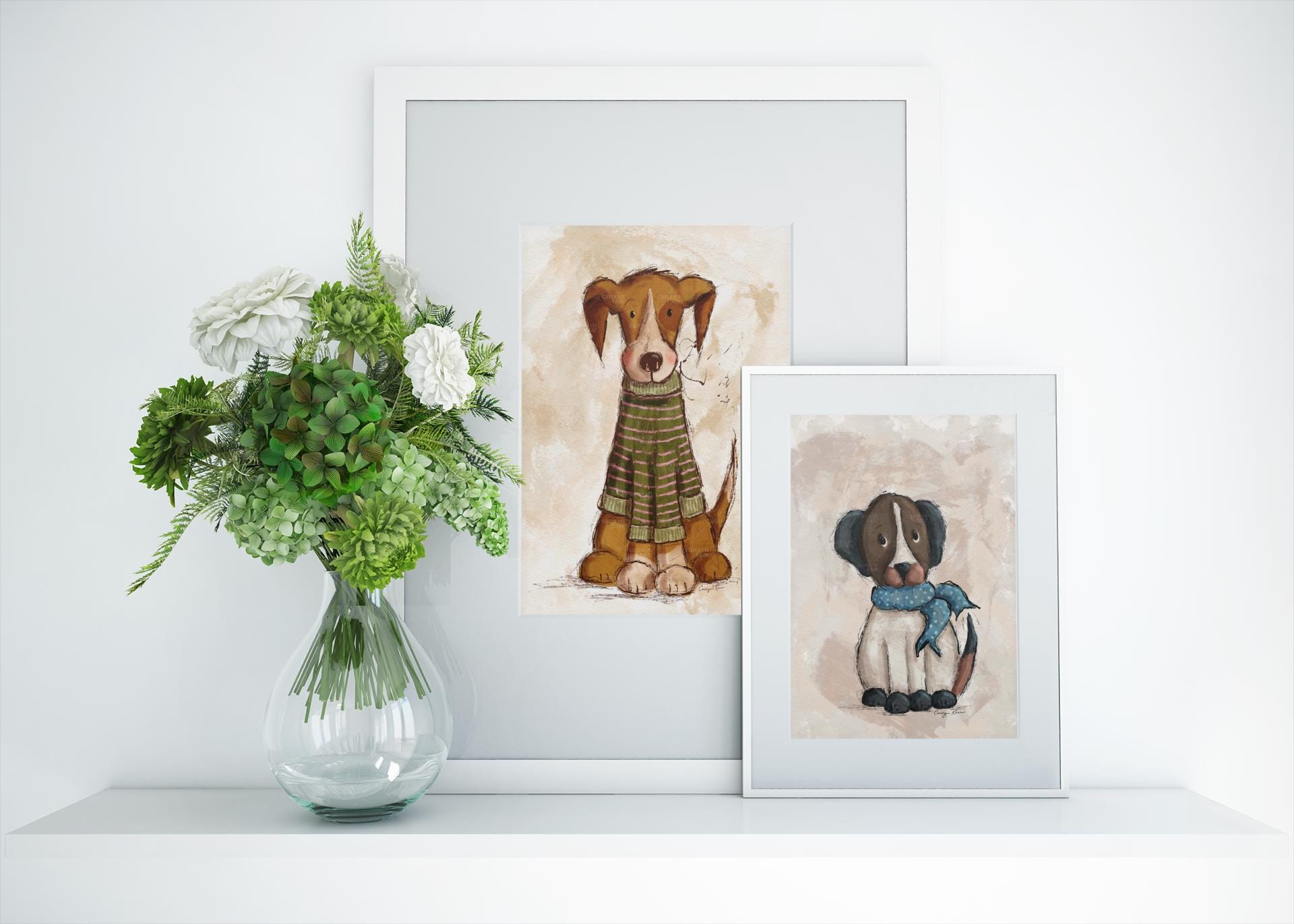 Printable Dog Nursery Art, Kid Digital Art, Digital Dog Art Print, Cute ...
