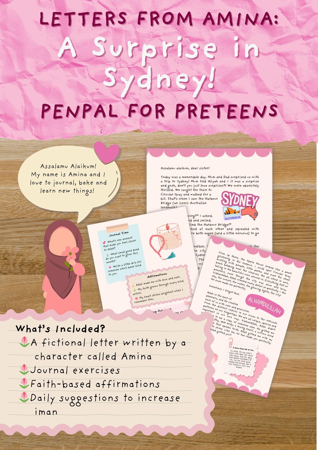 Muslim Girls Letter for Homeschool Journaling | Islamic Story Printable ...