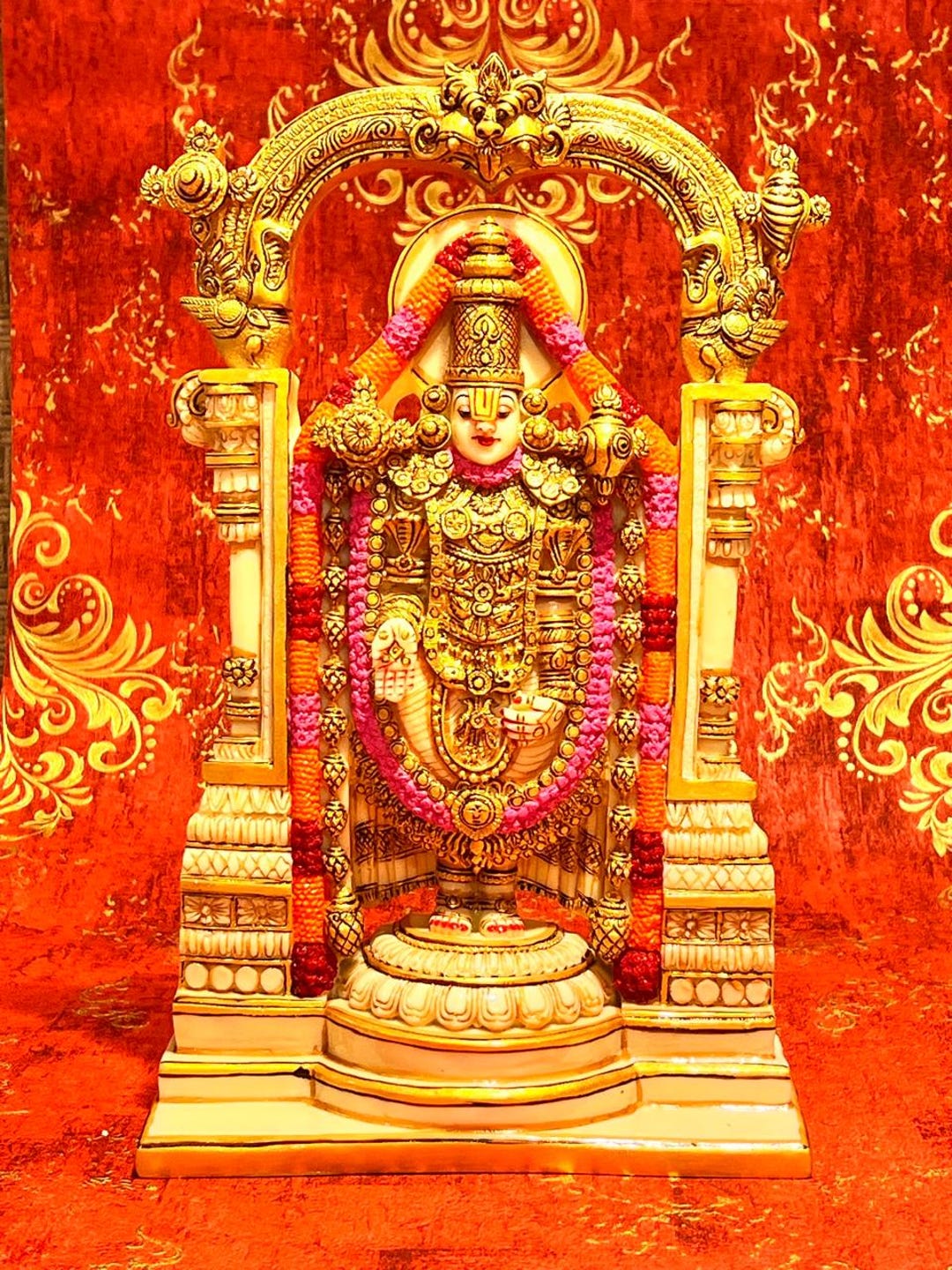 15 Inch Tirupati Standing Mehrav in Marble Dust - Etsy