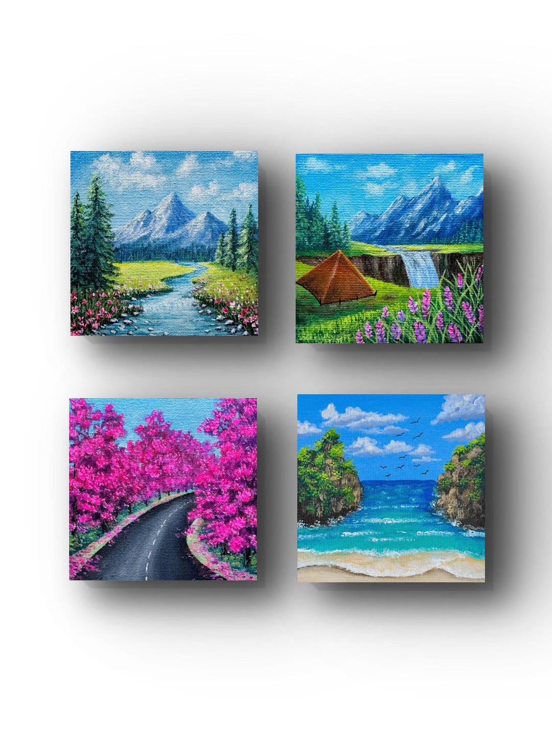 Original Small Canvas Painting , Customized Mini Painting , Miniature ...