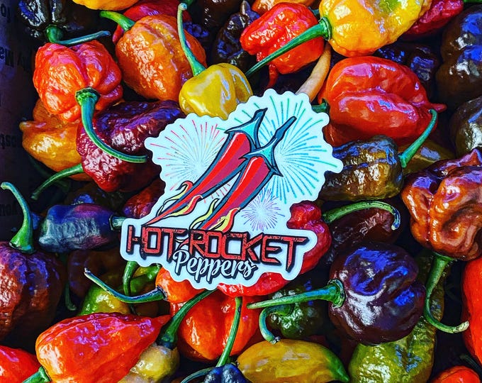 Hot Rocket Peppers Sticker - WHITE - Etsy