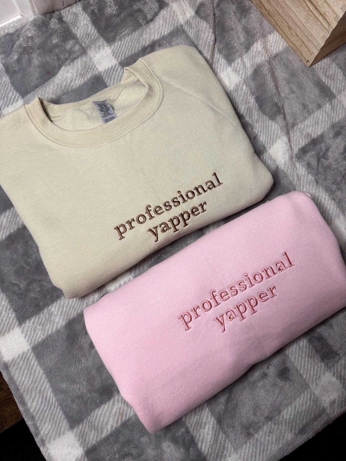 Professional Yapper Embroidered Sweatshirt | Funny Meme Trend | Gift ...