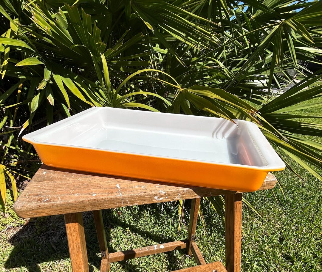 Pyrex Lasagna Baking Dish #933, Vintage Pyrex Orange Daisy, Collectible ...