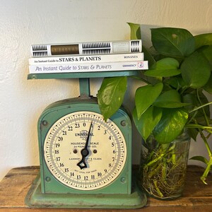 Vintage Enamel Green Household Scale: Retro Kitchen Decor - Etsy