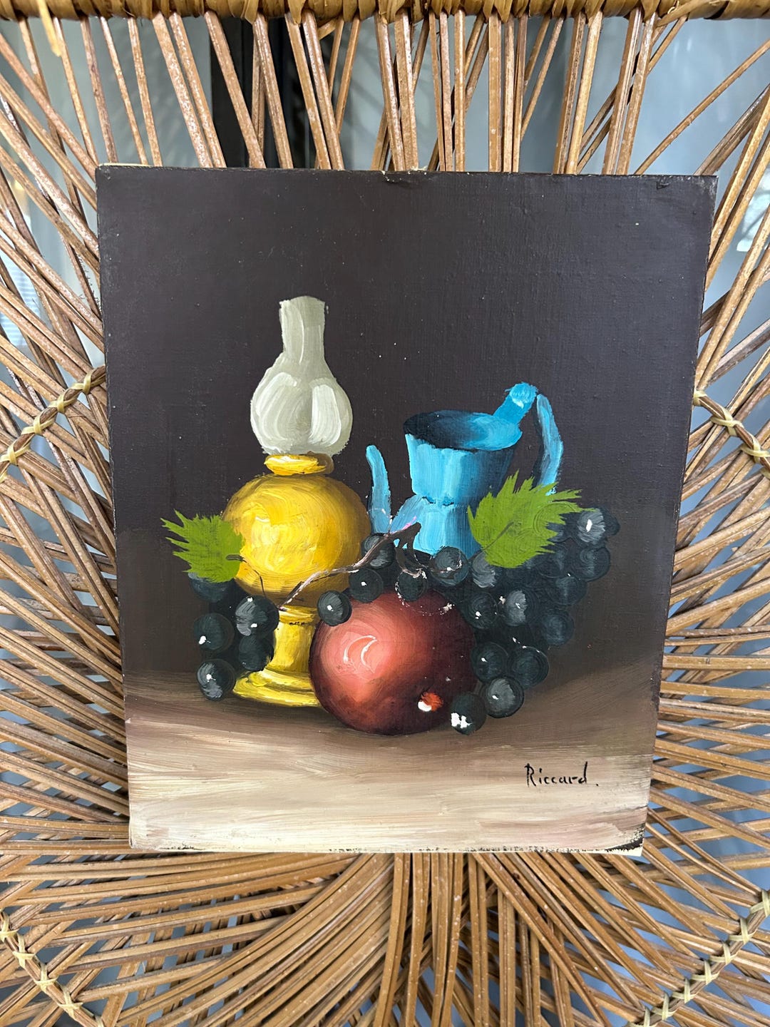 Vintage Riccard Oil Still Life, Vintage Painting, Retro Home Decor - Etsy