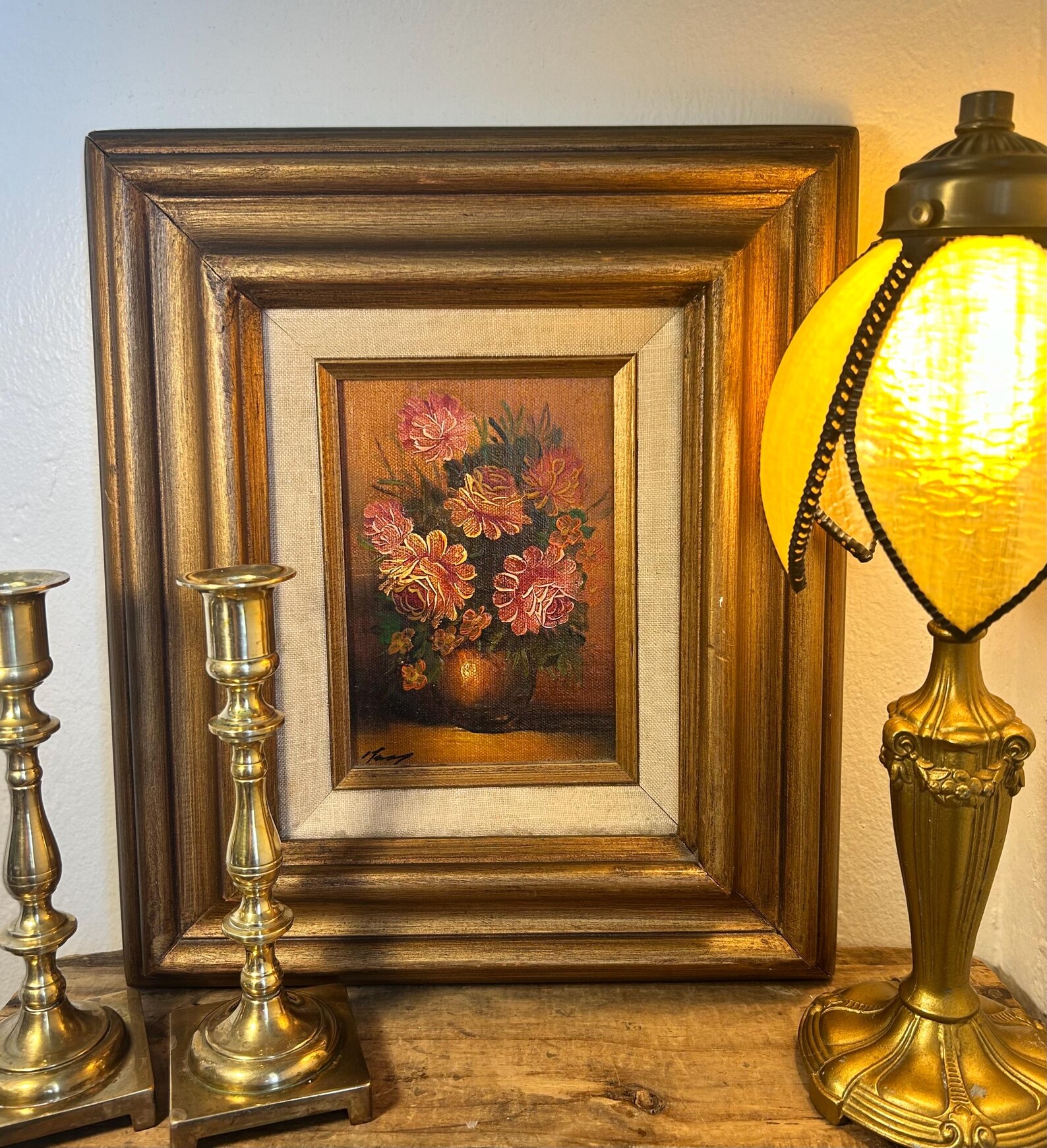 Pair of Vintage Brass Candlesticks, Table Centerpiece Styling, Hostess ...