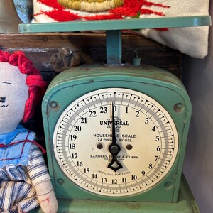 Vintage Enamel Green Household Scale: Retro Kitchen Decor - Etsy