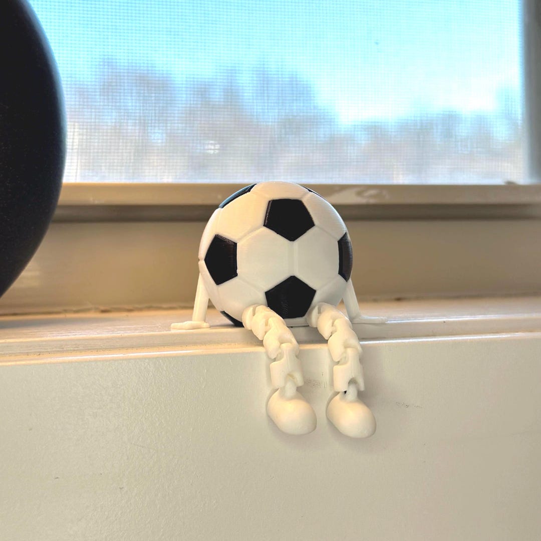 Soccer Desk Decor - Soccer Ball Buddy - Fun Soccer Gift - 3D Printed - Etsy