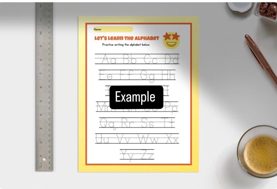 Emoji Alphabet Writing Practice Printable Tracing Sheet for Learning ...