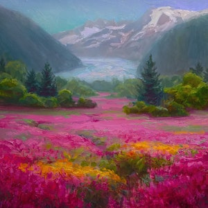 Alaska Art Print Mendenhall Glacier, Juneau Alaska Scenery, Mountain ...