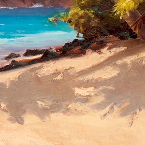 Hawaii Beach Wall Art Print Hawaiian Big Island Landscape Painting With ...