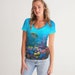 Women's Sea Turtle T-shirt With Coral Reef Tropical Fish - Etsy