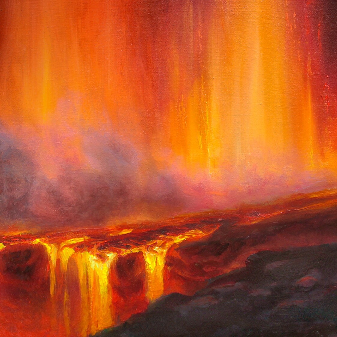 Volcano Painting