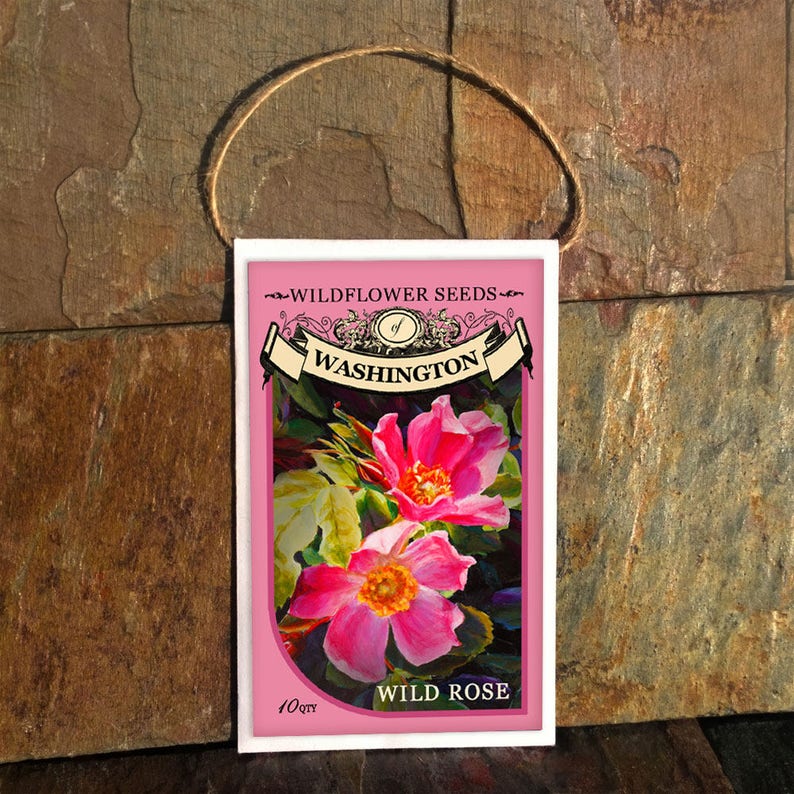 Wild rose-wild prairie rose-seed packets-wedding | Etsy