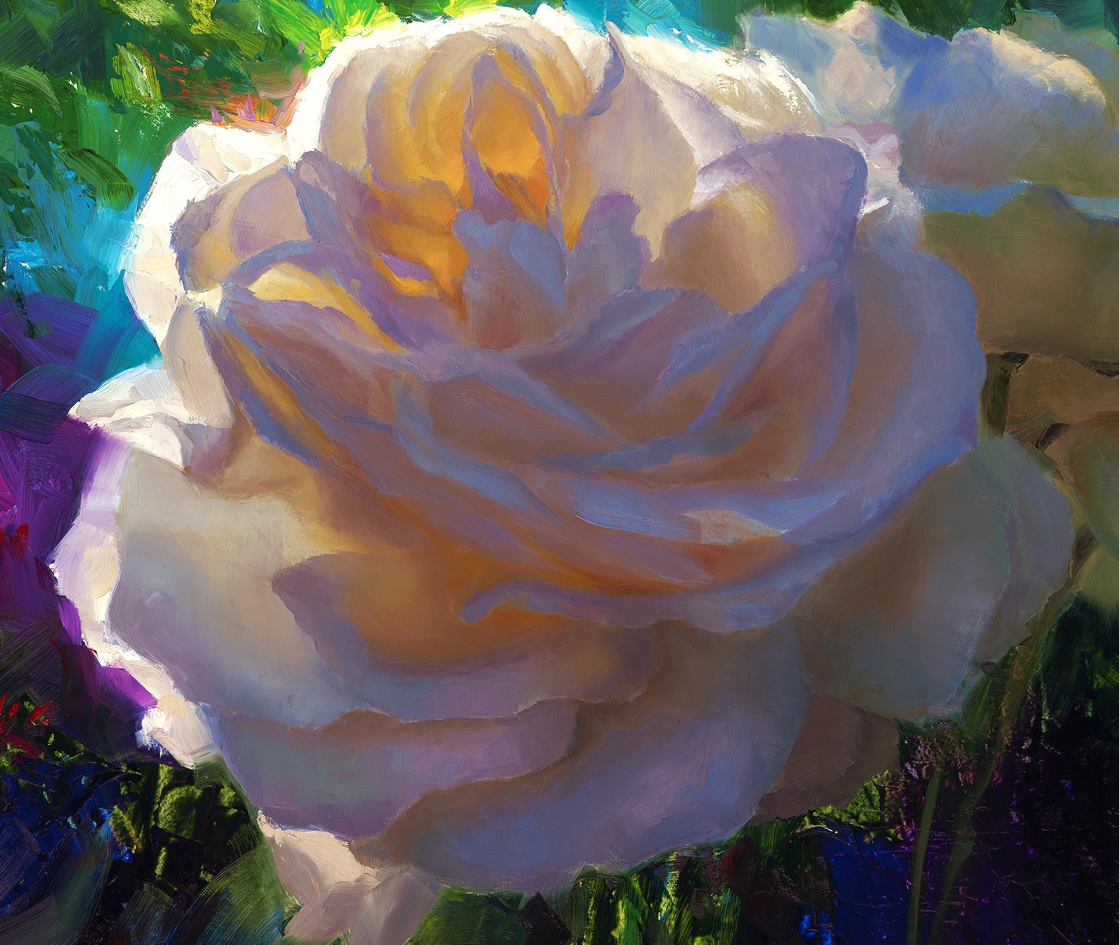 English Rose Wall Art Print of White Flower a Floral Themed | Etsy