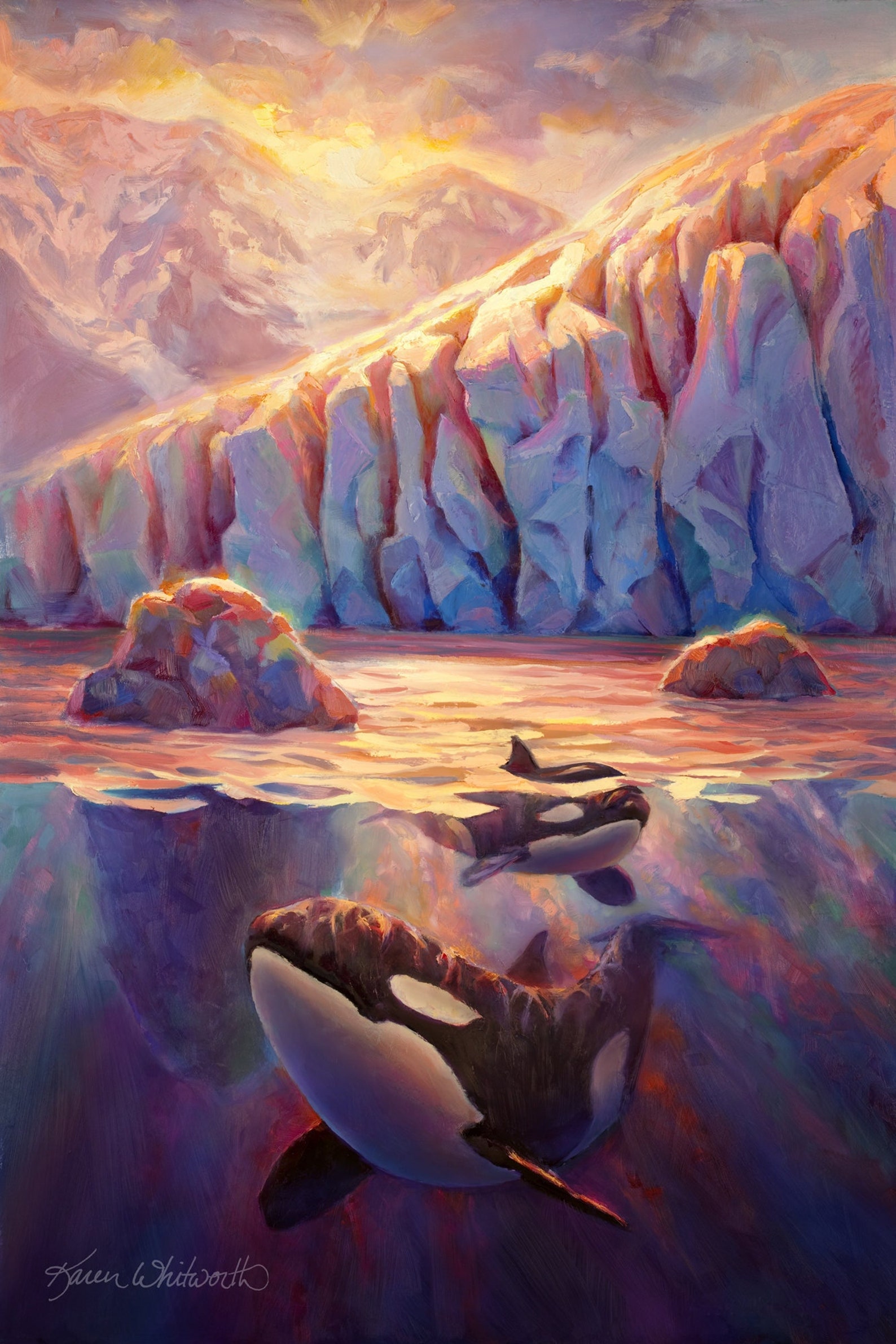 Orca Whale Painting Killer Whale Wall Art Alaskan Art - Etsy