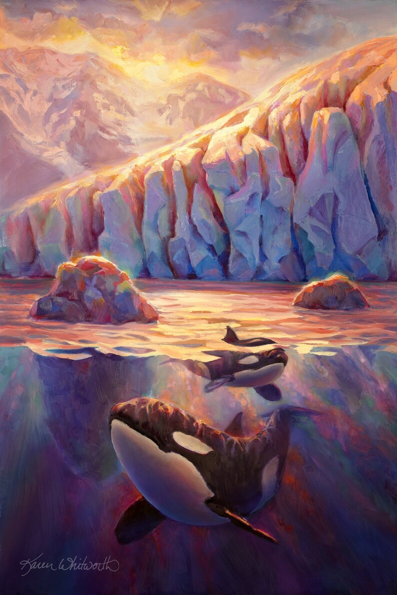 Orca Whale Painting Killer Whale Wall Art Alaskan Art - Etsy